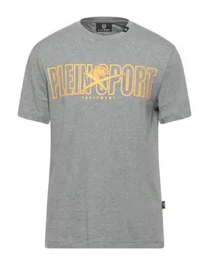 PLEIN SPORT Man T-shirt Midnight Blue Size M Cotton Grey