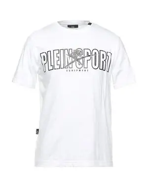 PLEIN SPORT Man T-shirt Midnight Blue Size M Cotton White