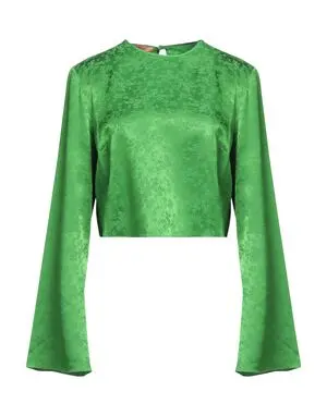 Andamane Satin Jacquard Floral Top