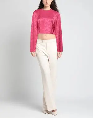 Andamane Satin Jacquard Floral Top