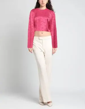 Andamane Satin Jacquard Floral Top