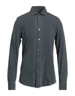 DRUMOHR Man Shirt Pastel Blue Size M Cotton Grey