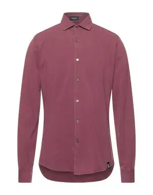 DRUMOHR Man Shirt Pastel Blue Size M Cotton Maroon