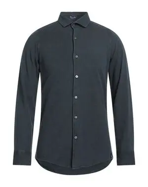 DRUMOHR Man Shirt Pastel Blue Size M Cotton Midnight Blue