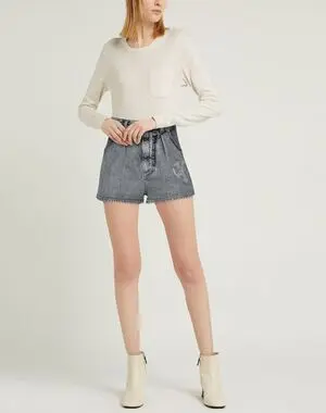 Alberta Ferretti Denim Shorts - Grey