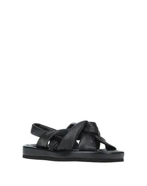 STRATEGIA Soft Leather Sandals - Black