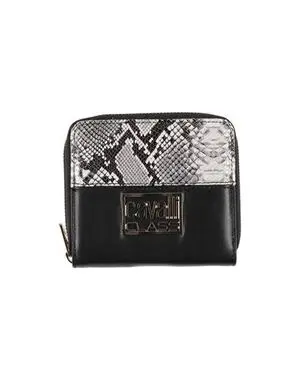 Roberto Cavalli Wallet Polyurethane, Calfskin - Black