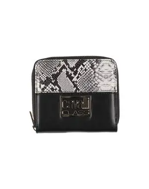 Roberto Cavalli Wallet Polyurethane, Calfskin - Black