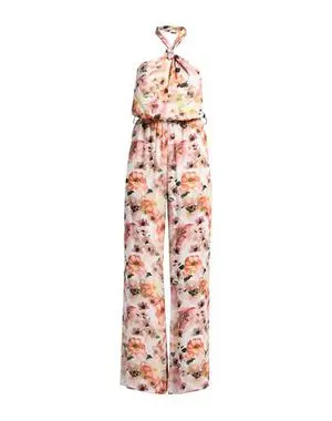 PATRIZIA PEPE SERA Light Viscose Floral Jumpsuit Light Pink