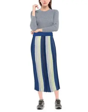 SOLOTRE Striped Knit Pencil Midi Skirt