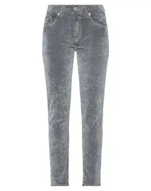 CARE LABEL Skinny Fit Jeans With Leather Trims