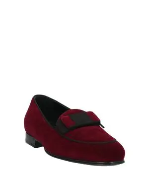 Dolce & Gabbana Loafers Burgundy Size Cotton, Viscose