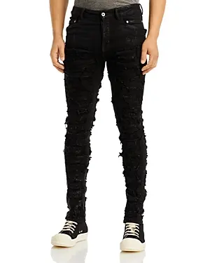 Rick Owens Tyrone Shredded Skinny Fit Jeans
