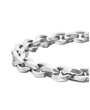 David Yurman Sterling Faceted Link Bracelet