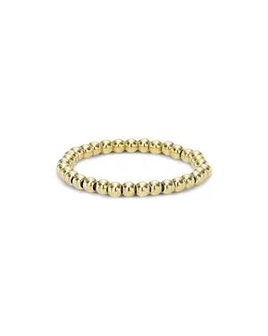 ZOE LEV 14k Yellow Beaded Stretch Ring - Gold
