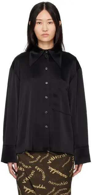 Nanushka Ebba Shirt - Black