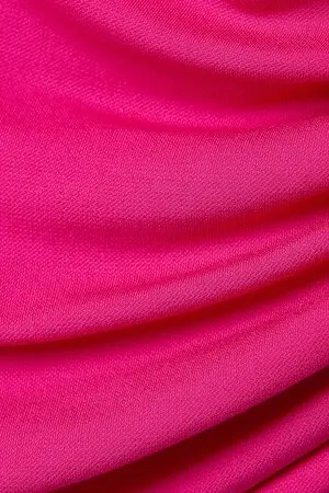 Michael Kors One-shoulder Ruched Stretch-crepe Midi Dress