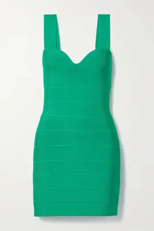 Herve Leger Net Sustain Icon Recycled-bandage Mini Dress