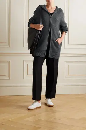 NILI LOTAN Atticus Cashmere Zip-up Hoodie