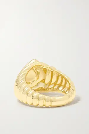 Yvonne Léon Mini 9-karat Diamond Signet Ring
