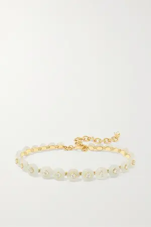 Fernando Jorge Surrounding Aquamarine And Diamond Bracelet - Gold