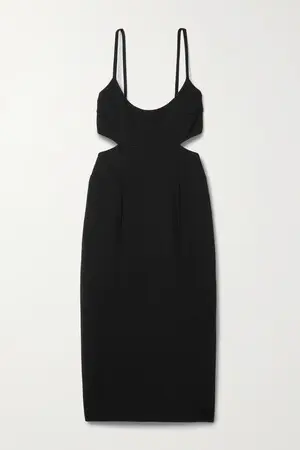 Michael Kors Cutout Wool-blend Midi Dress