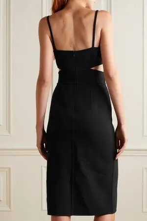 Michael Kors Cutout Wool-blend Midi Dress