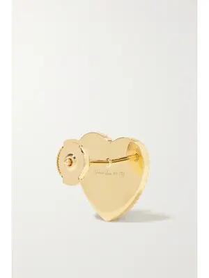 Yvonne Léon 9-karat Mother-of-pearl And Diamond Heart Earrings - White