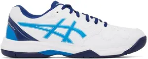 Asics Asics White & Blue Gel-Dedicate 7 Sneakers - 103 White/electric B