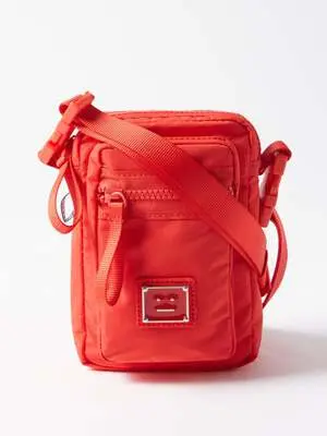 Acne Studios Acne Studios - Arvel Face-patch Ripstop Cross-body Bag - Mens - Red - Red