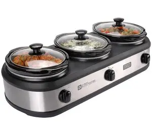 TRU 1.5-qt Triple Buffet Slow Cooker