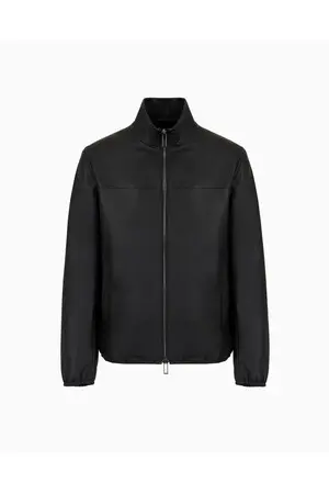 Emporio Armani Semi-aniline Nappa Lambskin Blouson - Black