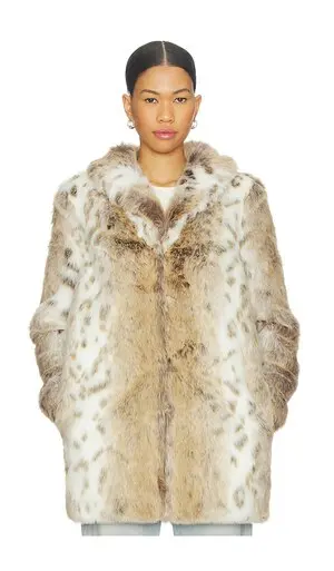 Majorelle Faux Fur Coat - Arctic Fox