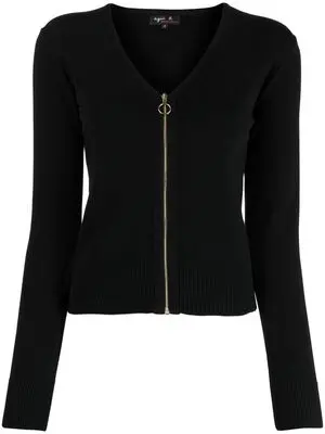 AGNES B. Diane Zipped Cardigan