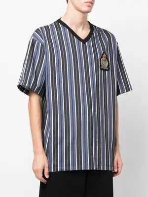 Kenzo Logo-patch Striped T-shirt