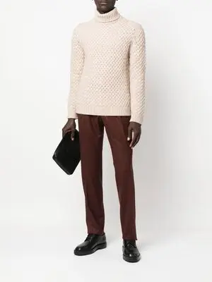 LARDINI Roll-neck Pullover Jumper - Neutrals