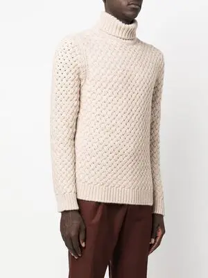 LARDINI Roll-neck Pullover Jumper - Neutrals