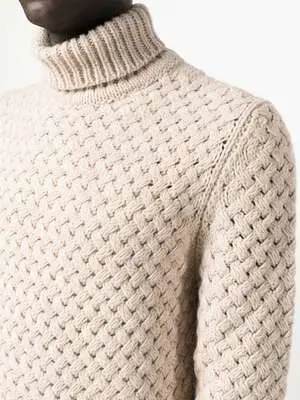 LARDINI Roll-neck Pullover Jumper - Neutrals