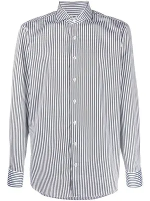 LARDINI Striped Button-down Shirt