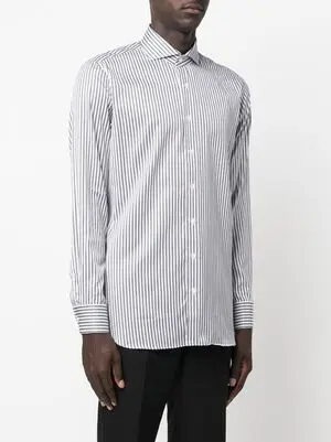 LARDINI Striped Button-down Shirt