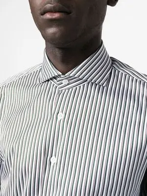 LARDINI Striped Button-down Shirt