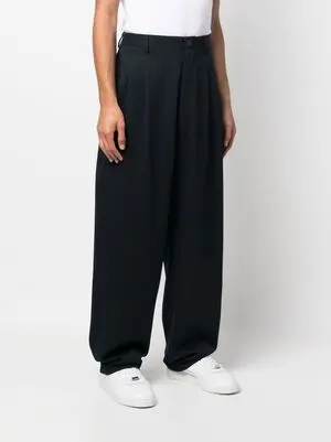 COUNTY OF MILAN Marcelo Burlon Feather Print Wide Leg Trousers