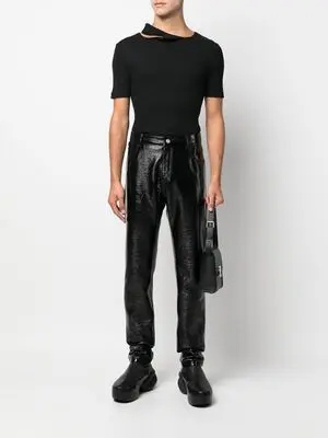 COURREGES Vinyl Straight-leg Trousers