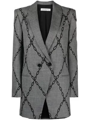Philosophy Di Lorenzo Serafini Chain-link Print Blazer - Grey