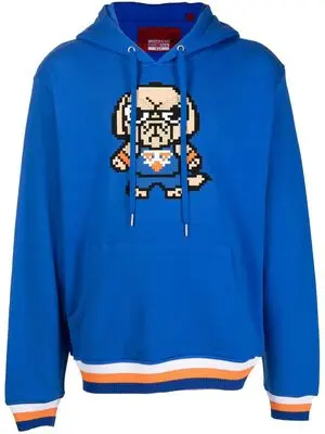 MOSTLY HEARD RARELY SEEN Mostly Heard Rarely Seen 8-Bit New York Long-Sleeve Hoodie Blue