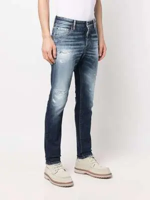 Dsquared2 Distressed Slim Fit Jeans - Blue
