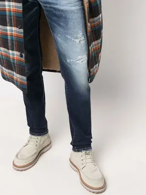 Dsquared2 Distressed Slim Fit Jeans - Blue