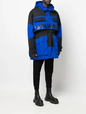 Dsquared2 Logo Print Hooded Parka