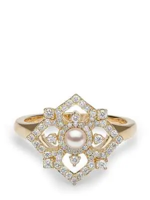 Yoko London 18kt Yellow Pearl And Diamond Ring
