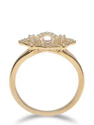 Yoko London 18kt Yellow Pearl And Diamond Ring